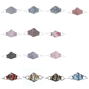 Multi Layer Face Mask, Washable Cotton Adult Mask ,face Mask With ...