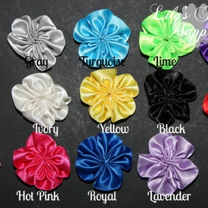 Mini Satin Flowers - Ribbon Flower - Wholesale - 1.5 Inch - Satin ...