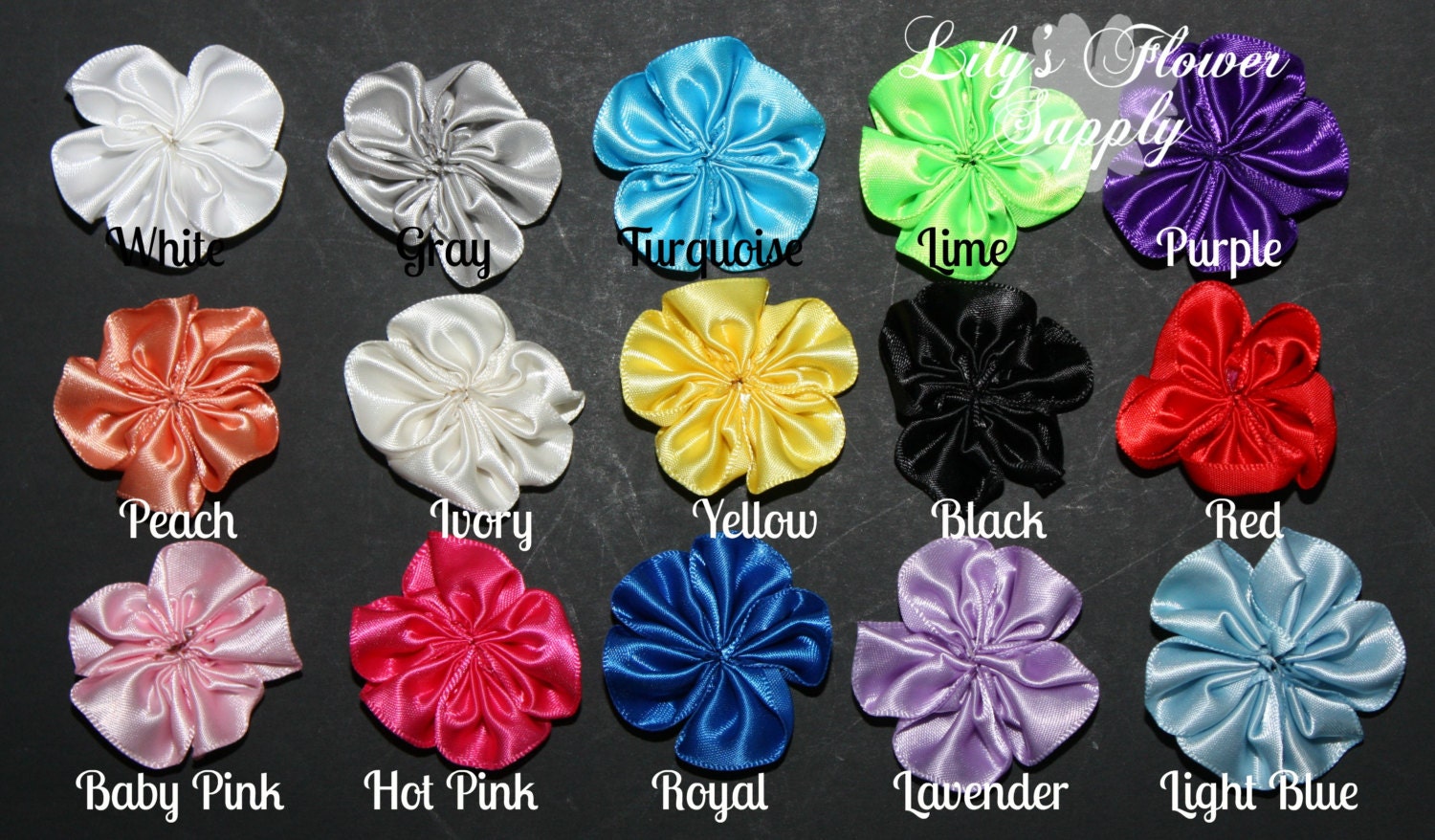Mini Satin Flowers Ribbon Flower Wholesale 1.5 Inch - Etsy