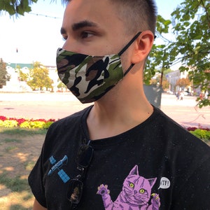 Multi Layer Face Mask, Washable Cotton Adult Mask ,face Mask With ...