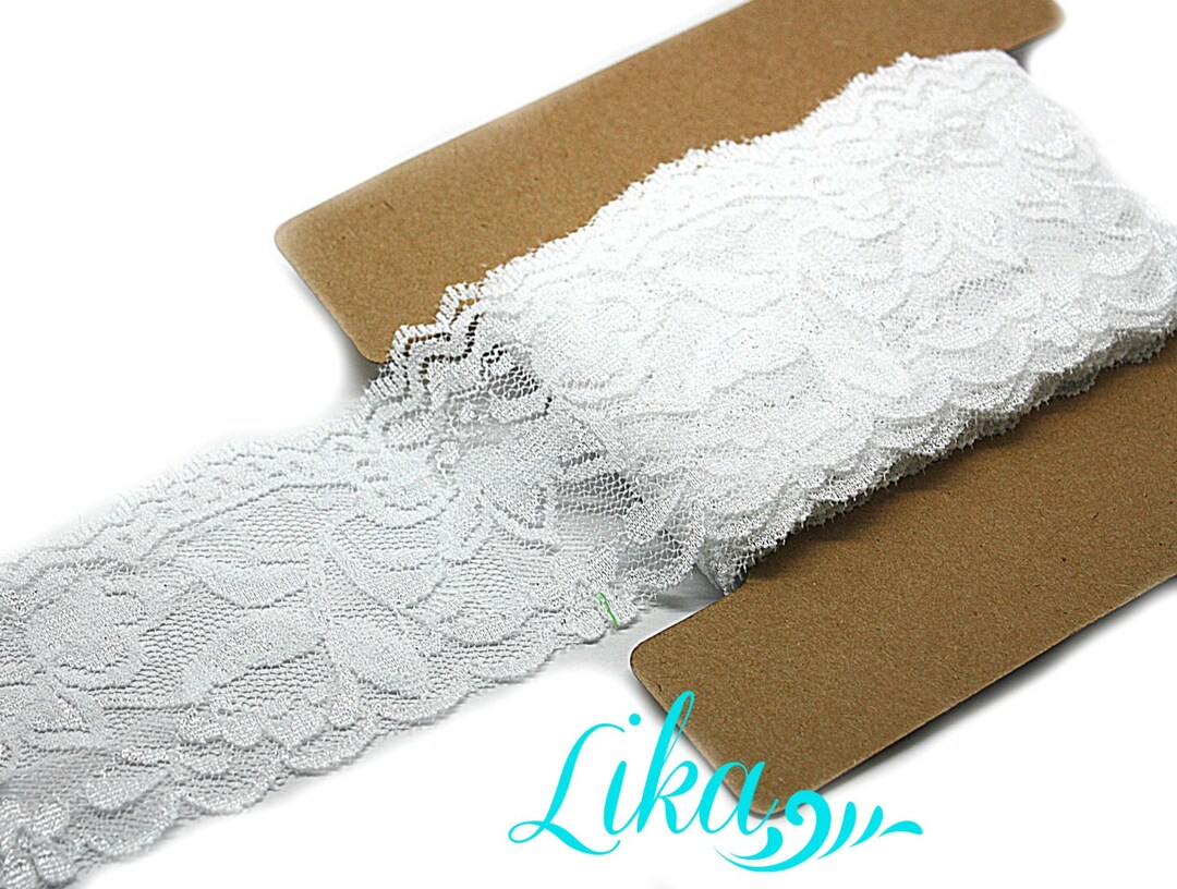 Stretch White Lace - 2 Inch Wide Stretch Lace by Yard - Stretch Lace ...