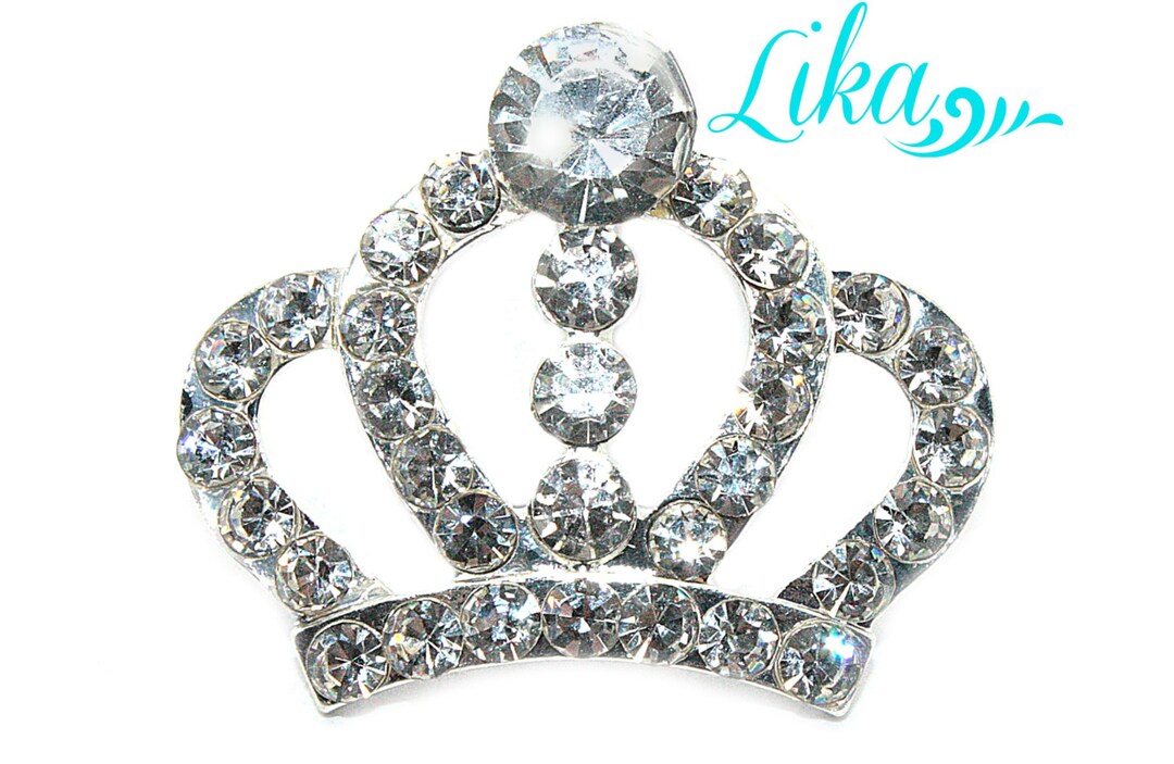 Rhinestone Crown Button Medium Crown Flat Back Rhinestone Rhinestone ...