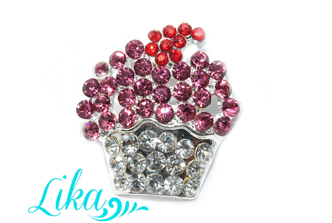 Rhinestone Slider Cupcake Birthday Rhinestone Slider - Etsy