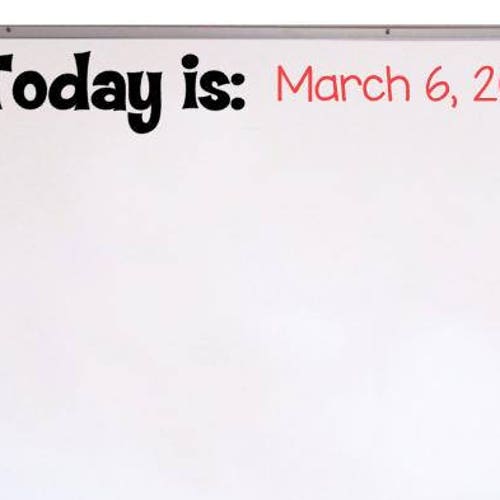 Classroom Whiteboard today Is & - Etsy