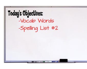 Agenda Decal for Classroom Whiteboard Decal Classroom Decor | Etsy