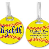 Softball Bag Tag Personalized Softball Tag Softball Gifts - Etsy