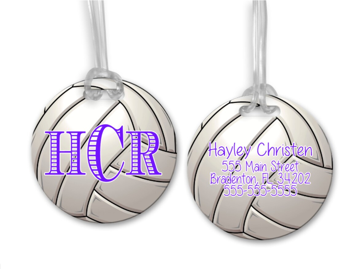 Volleyball Bag Tag, Personalized Volleyball Tag, Volleyball Gift, Bag ...