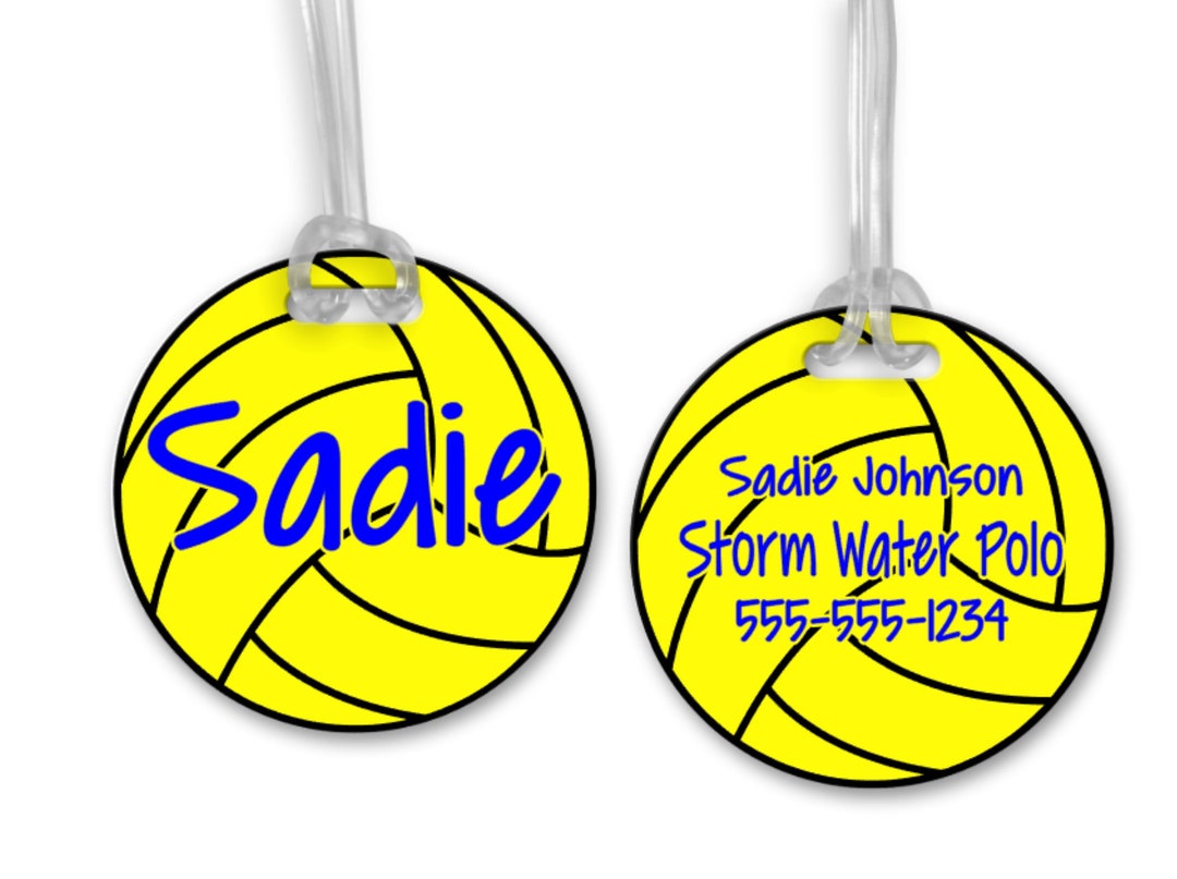 Waterpolo Bag Tag, Waterpolo Gift, Personalized Waterpolo Tag, Bag Tags ...