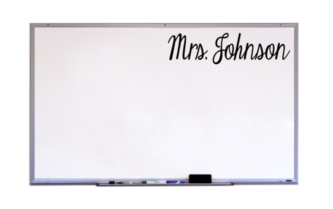 Teacher Name Decal, White Board Decal, Personalized Door Decal, Vinyl ...