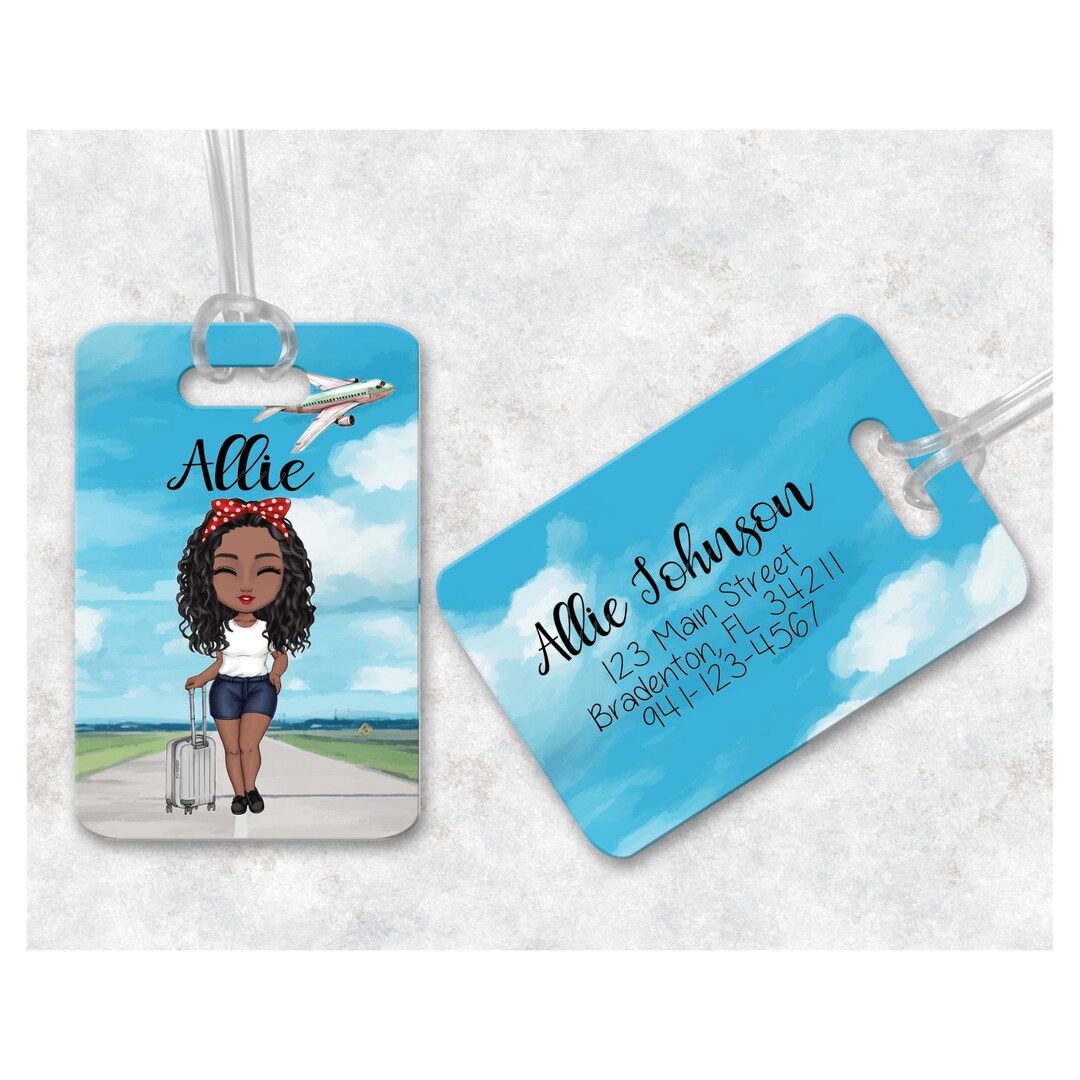 Personalized Vacation Luggage Tag, Girls Road Trip Tag, Travel Bag Tag ...