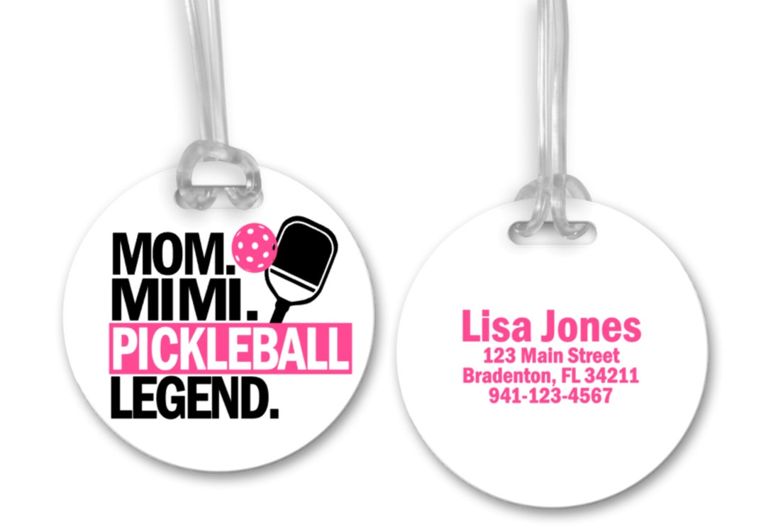Pickleball Bag Tag, Personalized Pickleball Bag Tag, Pickleball Legend ...
