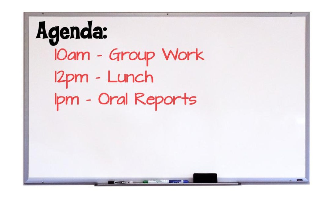 Agenda Decal for Classroom, Whiteboard Decal, Classroom Decor ...