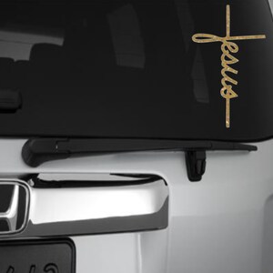 Jesus Cross Decal, Jesus Cross Sticker, Jesus Word Cross, Christian ...