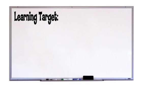 Learning Target Vinyl Decal Chalkboard Decal Classroom Wall - Etsy