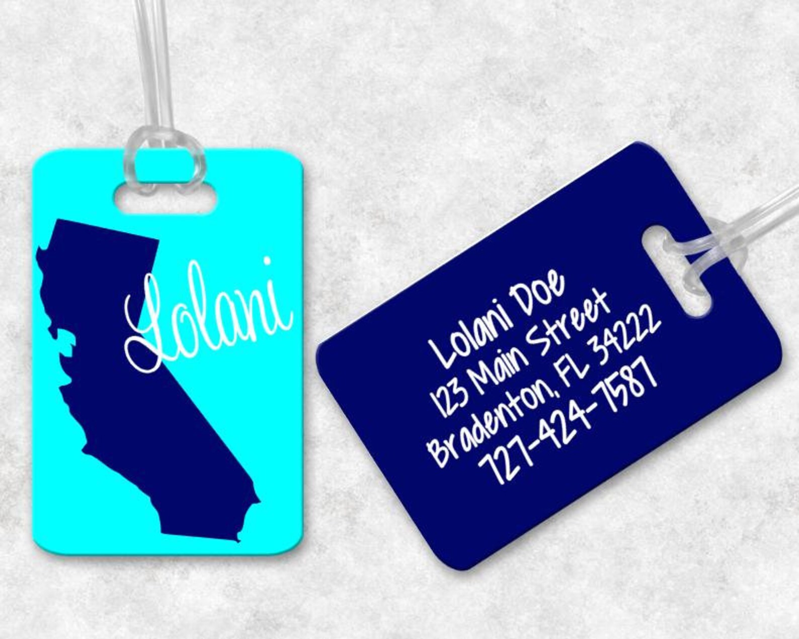 Custom State Luggage Tag, Backpack Tag, Bag Tag, Luggage Tags ...