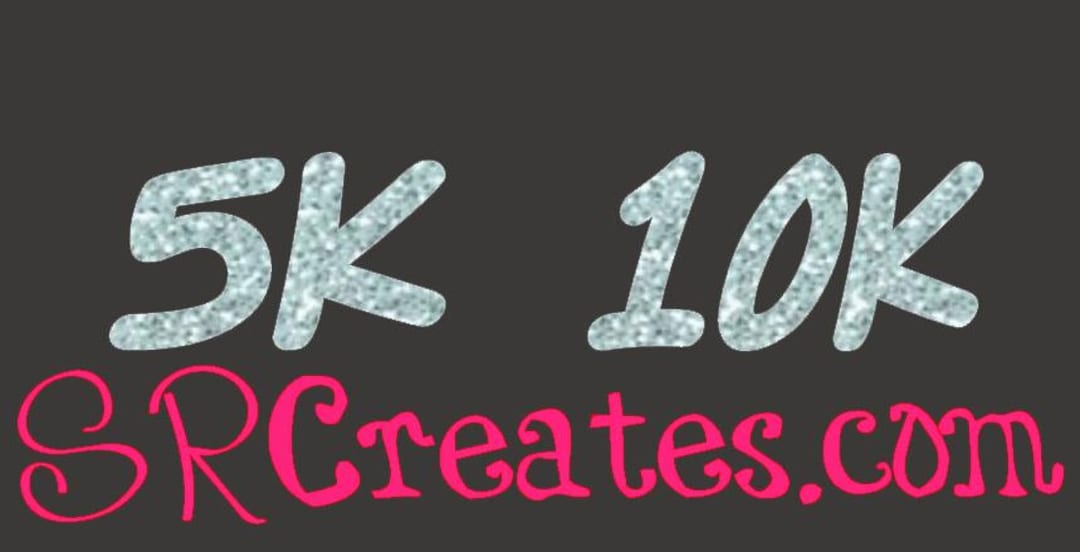 Race Number Decal Stickers, 5k and 10k Available in Assorted Colors - Etsy