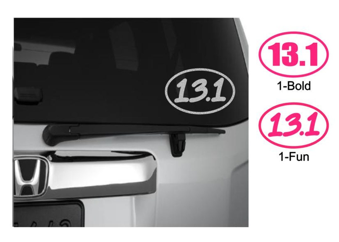 Half Marathon Decal, Half Marathon Sticker, Half Marathon Gift, 13.1 ...