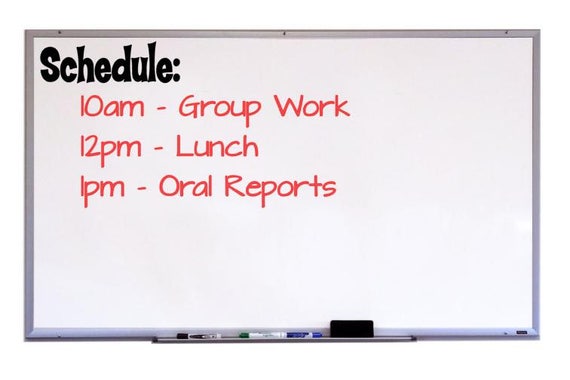Schedule Decal for Classroom Whiteboard Decal Classroom | Etsy