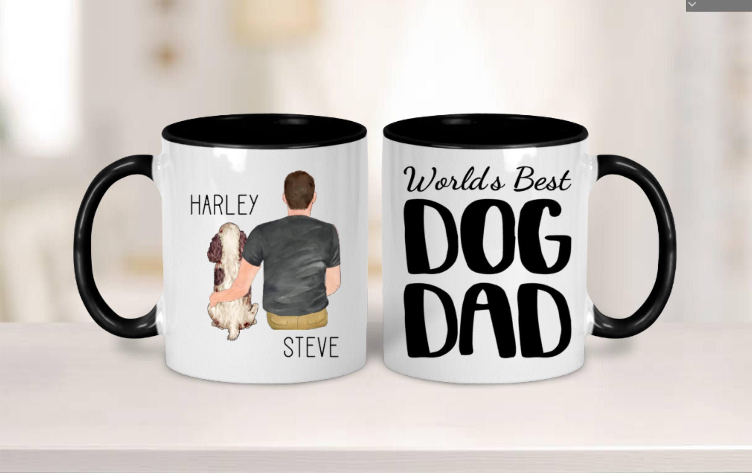 World's Best Dog Dad Mug Dog Lover Gift Custom Dog Dad | Etsy