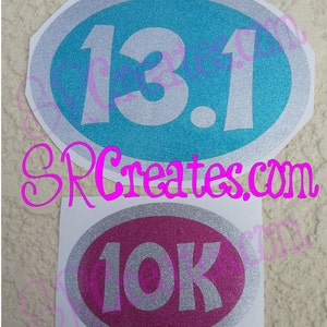 Half Marathon Car Decal, Running 26.2, 13.1, 10k, 5k, TRI Decal, TRI ...