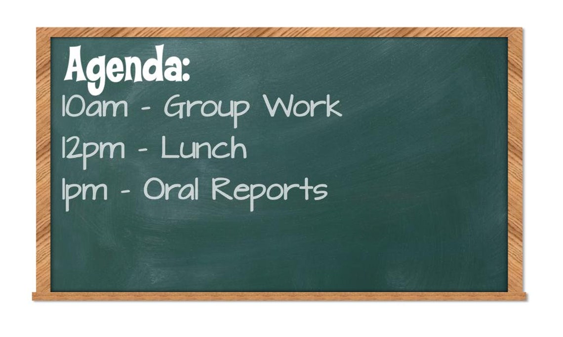 Agenda Decal for Classroom Whiteboard Decal Classroom Decor - Etsy