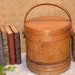Antique English Firkin Wood Butter Etched Cow Design With Handle ...