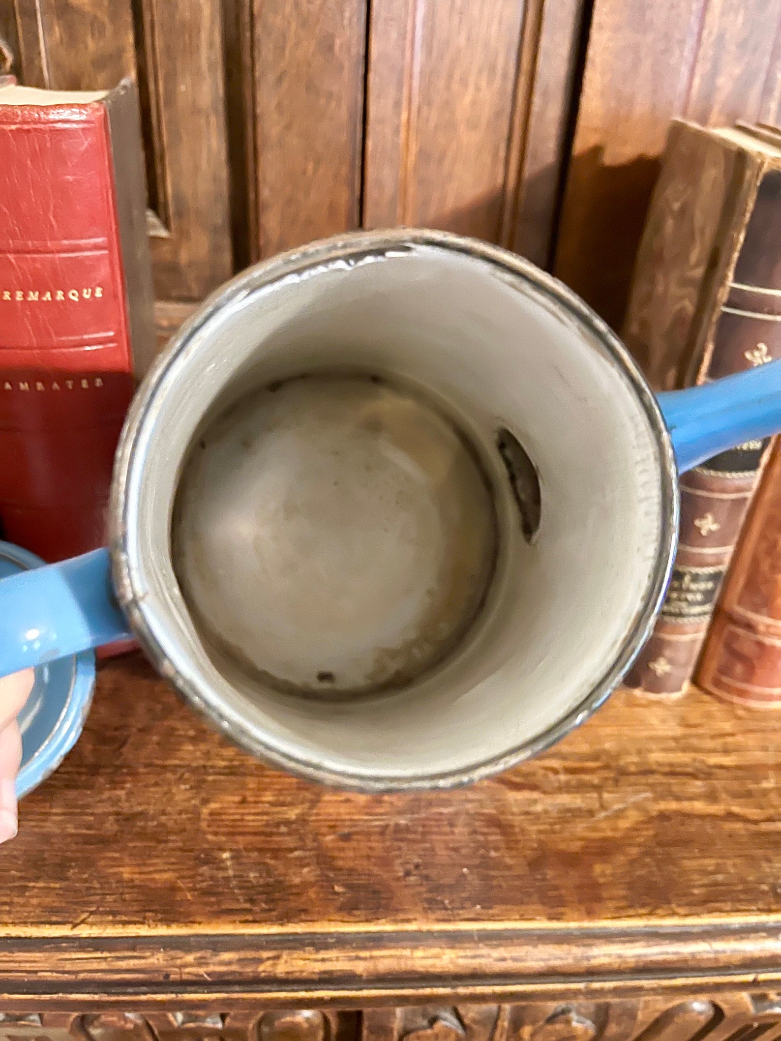 Vintage French Enamel Blue Coffee Pot Kettle - Etsy