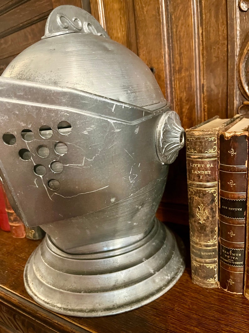 Vintage Knights Helmet Ice Bucket Silver Aluminum - Etsy