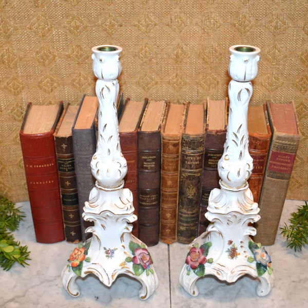 Dresden Candlesticks - Etsy