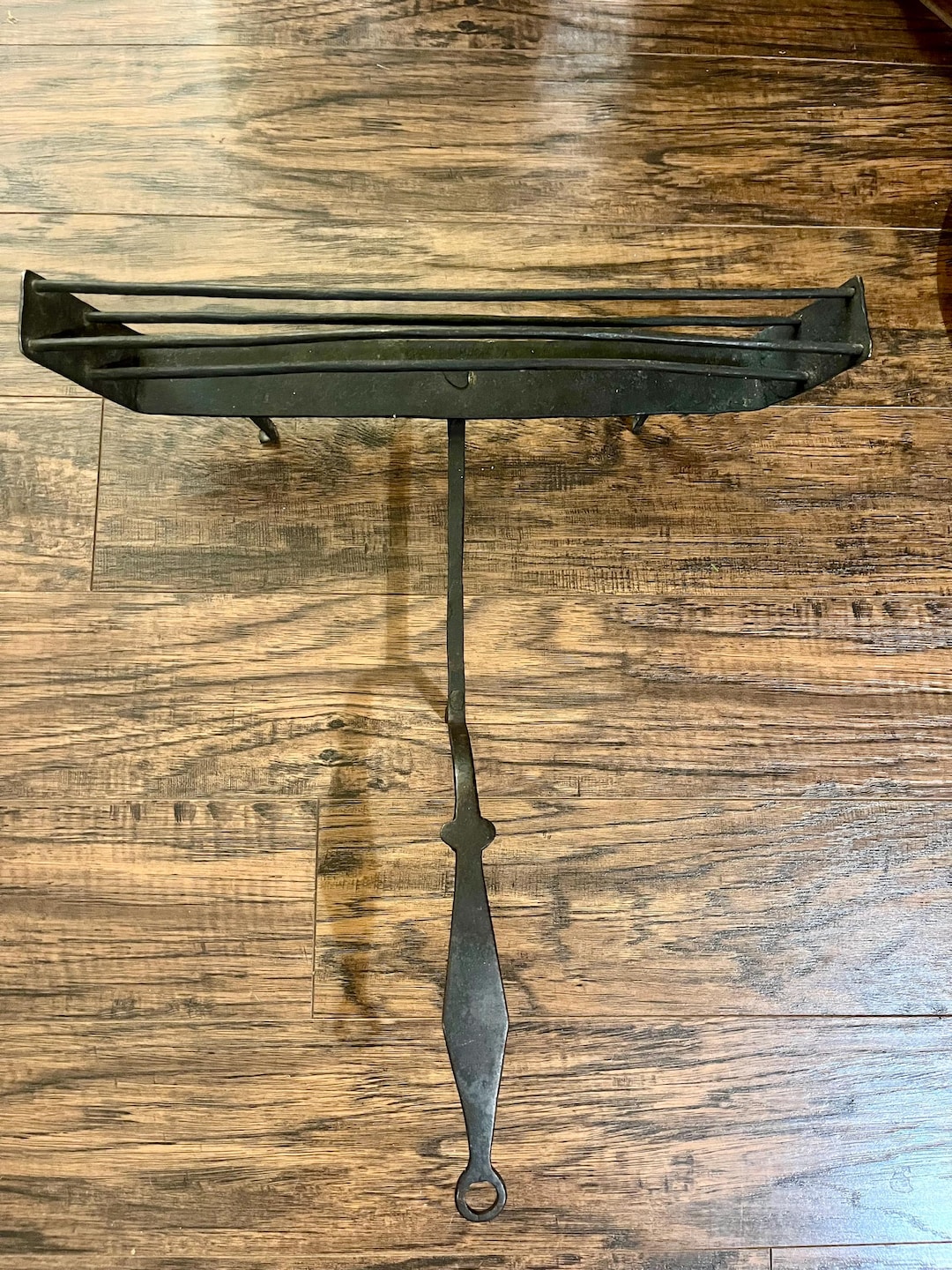 Antique 18th C Hand Forged Wrought Iron Hearth Toasting Rack Rotating ...