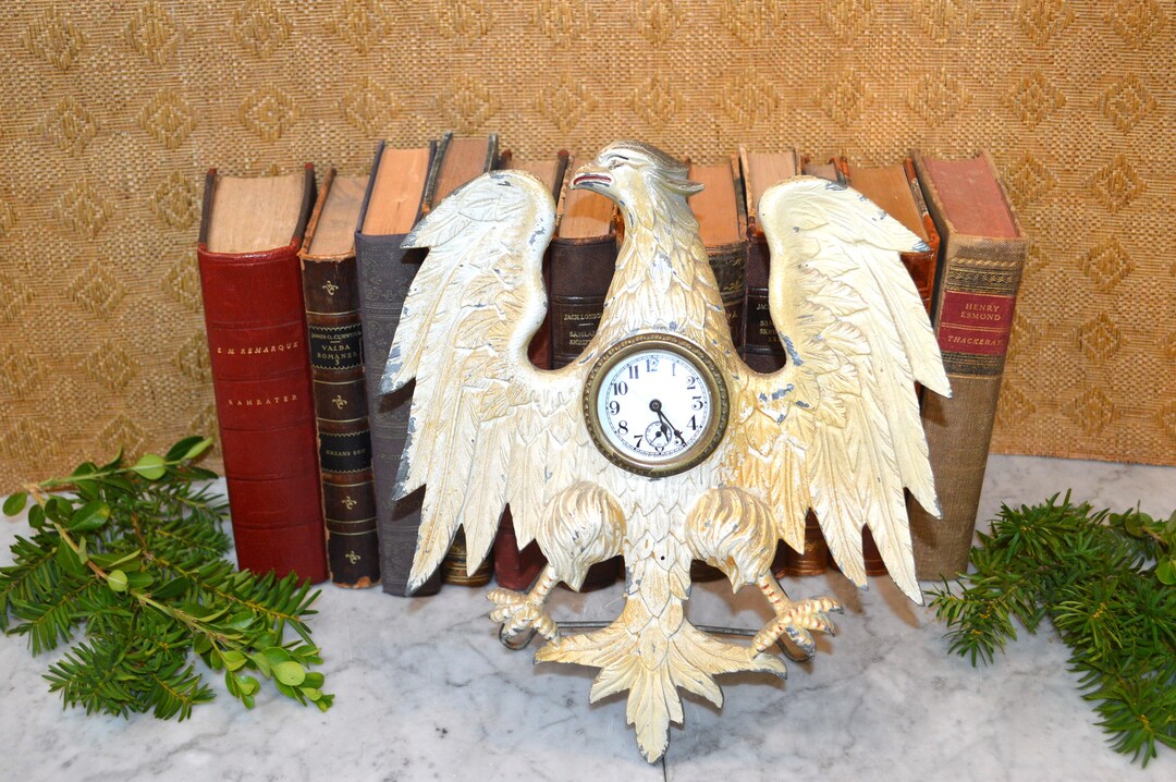 Vintage Eagle Clock Table or Desk Easel Back Universal Novelty Company ...