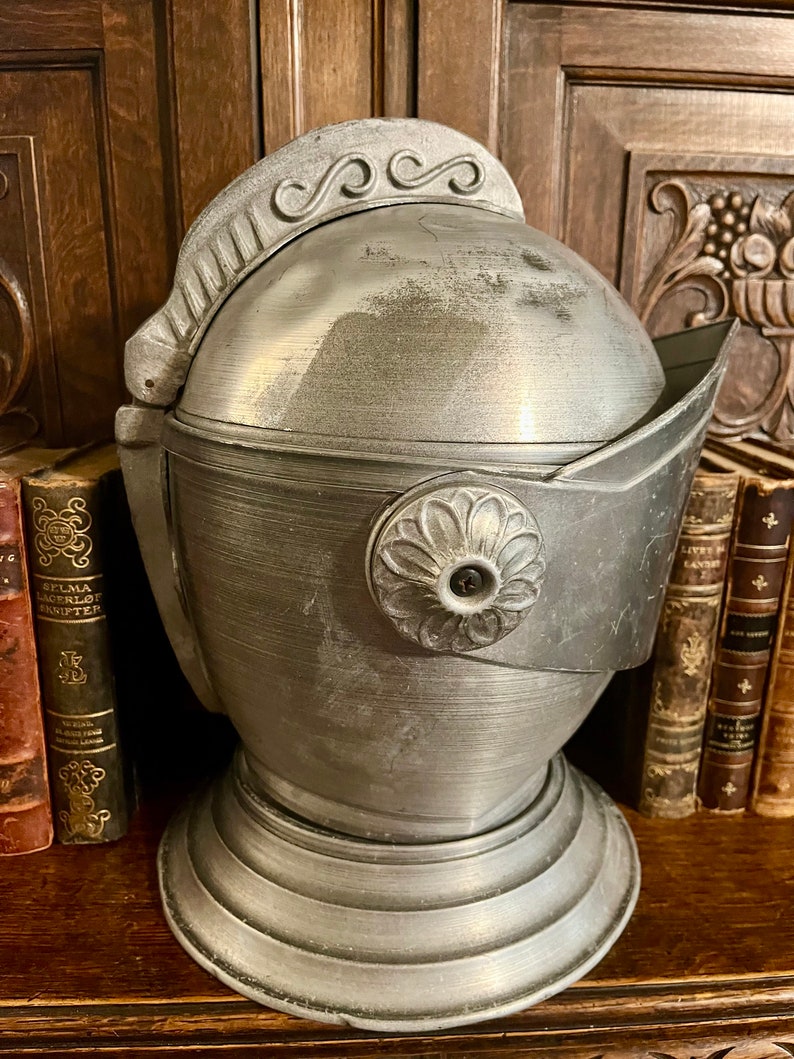 Vintage Knights Helmet Ice Bucket Silver Aluminum - Etsy