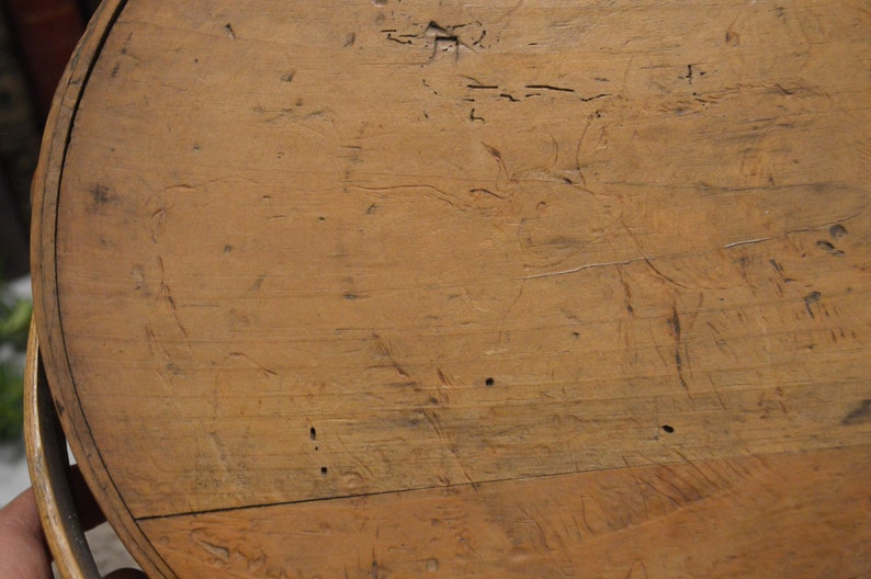 Antique English Firkin Wood Butter Etched Cow Design With Handle ...