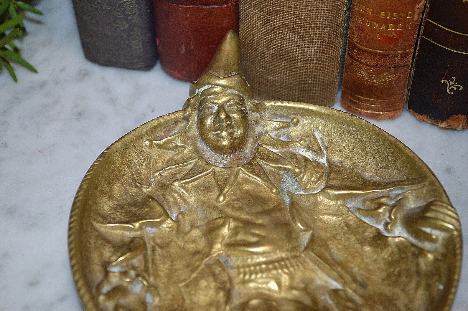 Vintage Brass Jester Clown Trinket Dish Decorative Glo Mar - Etsy