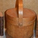 Antique English Firkin Wood Butter Etched Cow Design With Handle ...