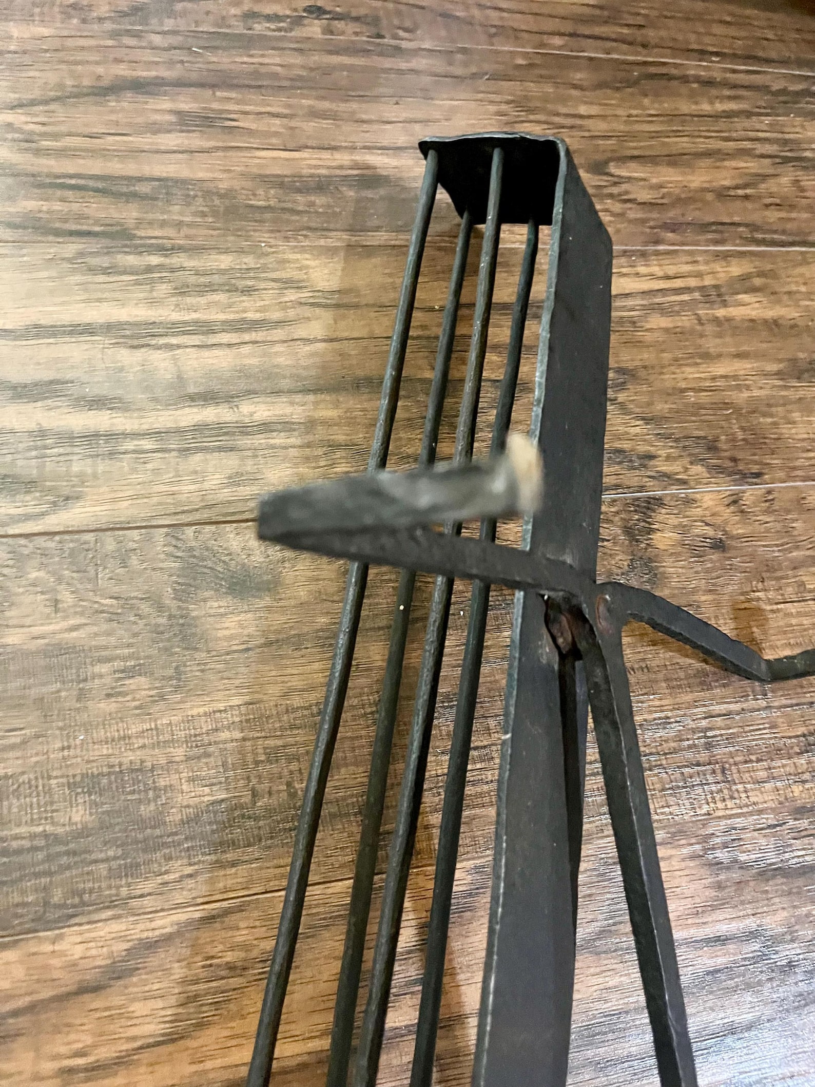 Antique 18th C Hand Forged Wrought Iron Hearth Toasting Rack Rotating ...
