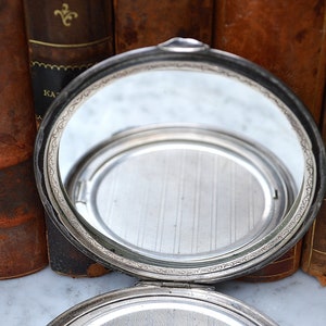 Antique Silverplate Compact Mirror Dutch Zilpla 90 Relief Battle Scene ...