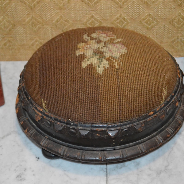 Round Wood Foot Stool - Etsy