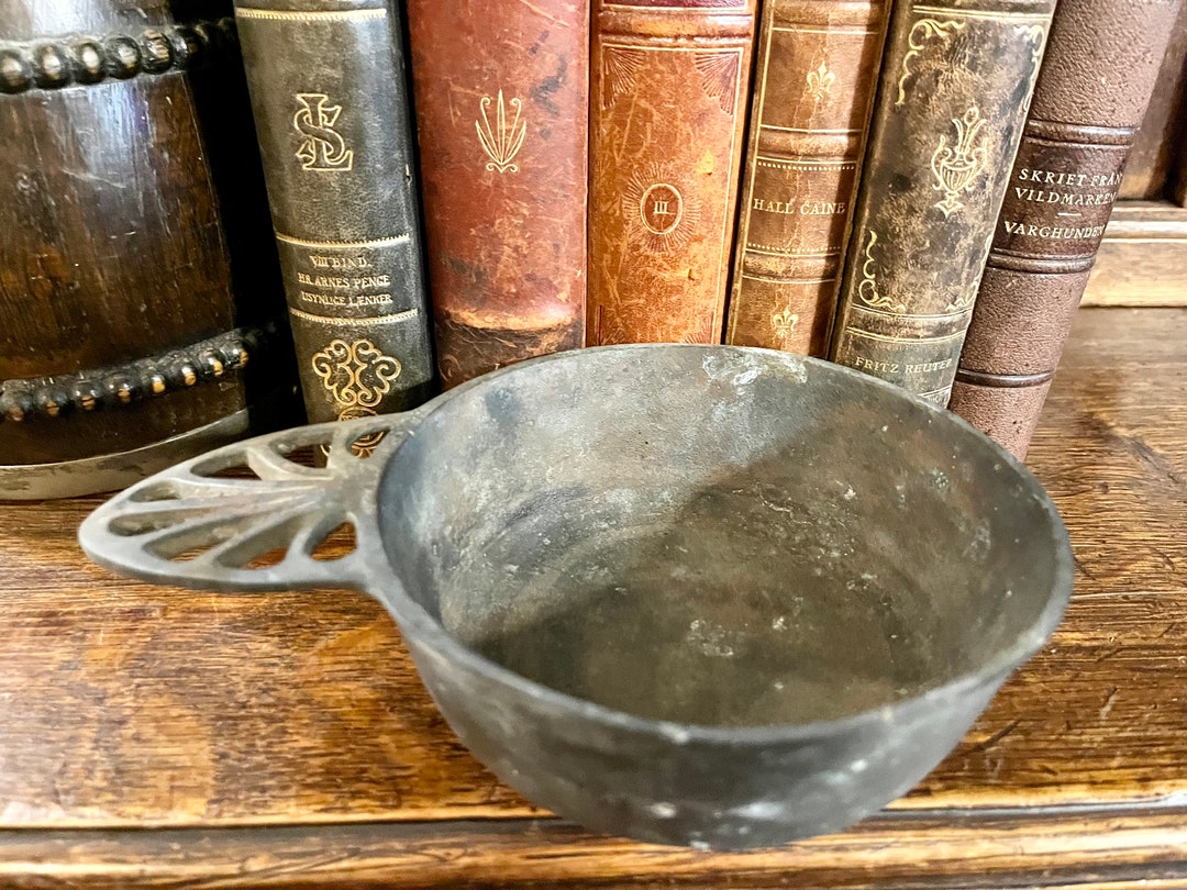 Antique English Cast Iron Porringer Kenrick One Pint C. 1830 Palmette ...