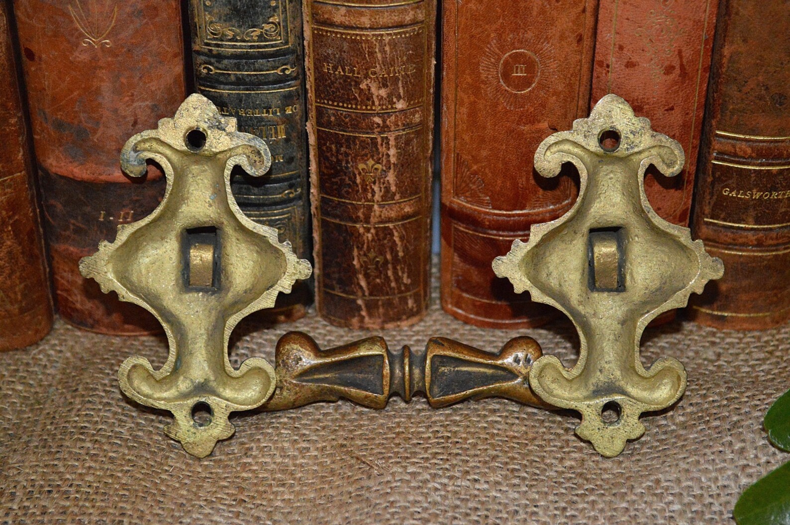 Antique Large French Handle Heavy Bronze Gilded Ornate Pull | Etsy