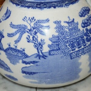 Antique Gibson & Sons Burslem England Blue Willow Teapot Transferware ...