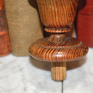 Antique French Finial Turned Oak Wood Post Hardware - Etsy