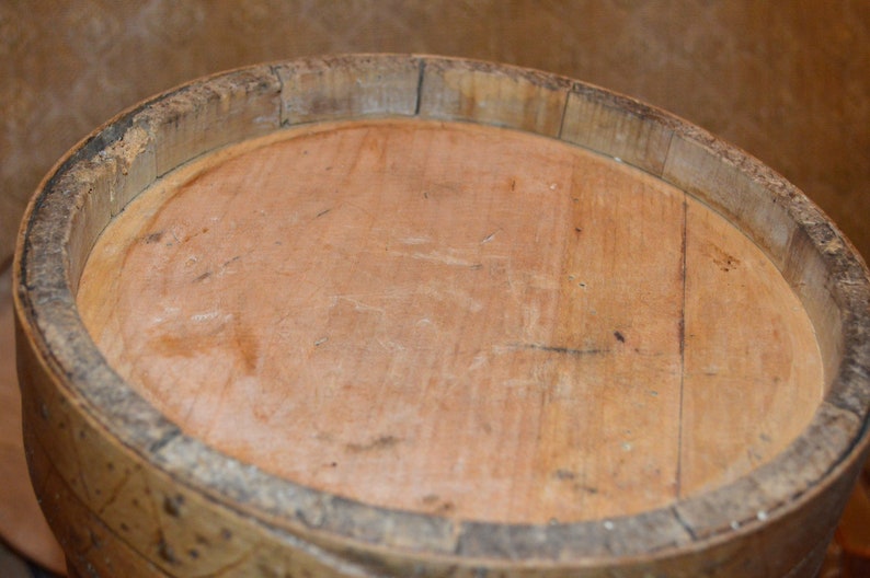 Antique English Firkin Wood Butter Etched Cow Design With - Etsy