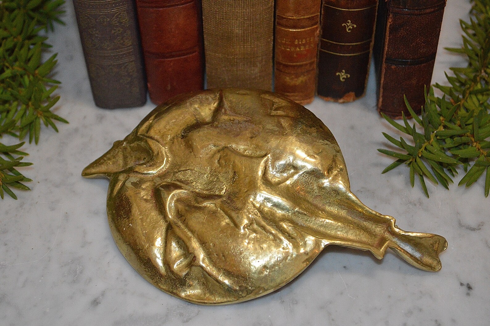 Vintage Brass Jester Clown Trinket Dish Decorative Glo Mar - Etsy