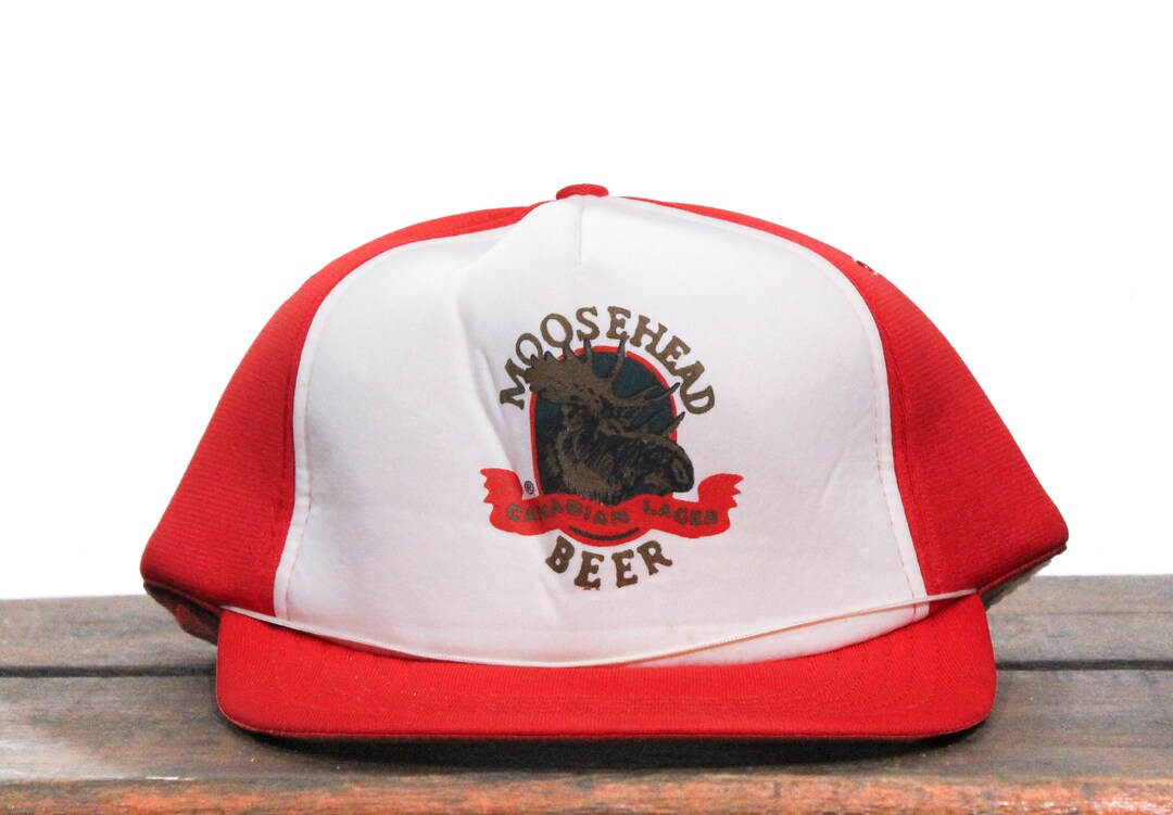 Vintage Moosehead Imported Canadian Lager Beer Canada Moose Trucker Hat ...