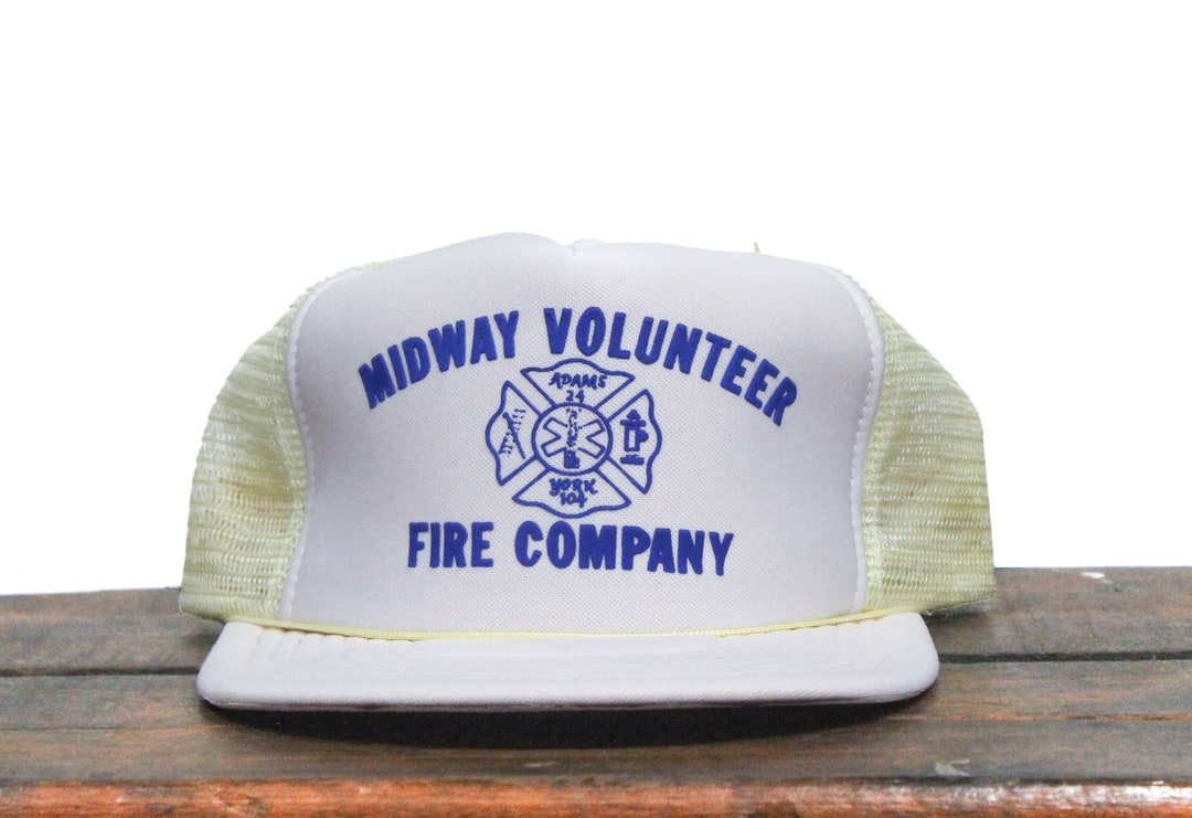 Vintage Midway Volunteer Fire Department Firefighter Truck Ladder ...