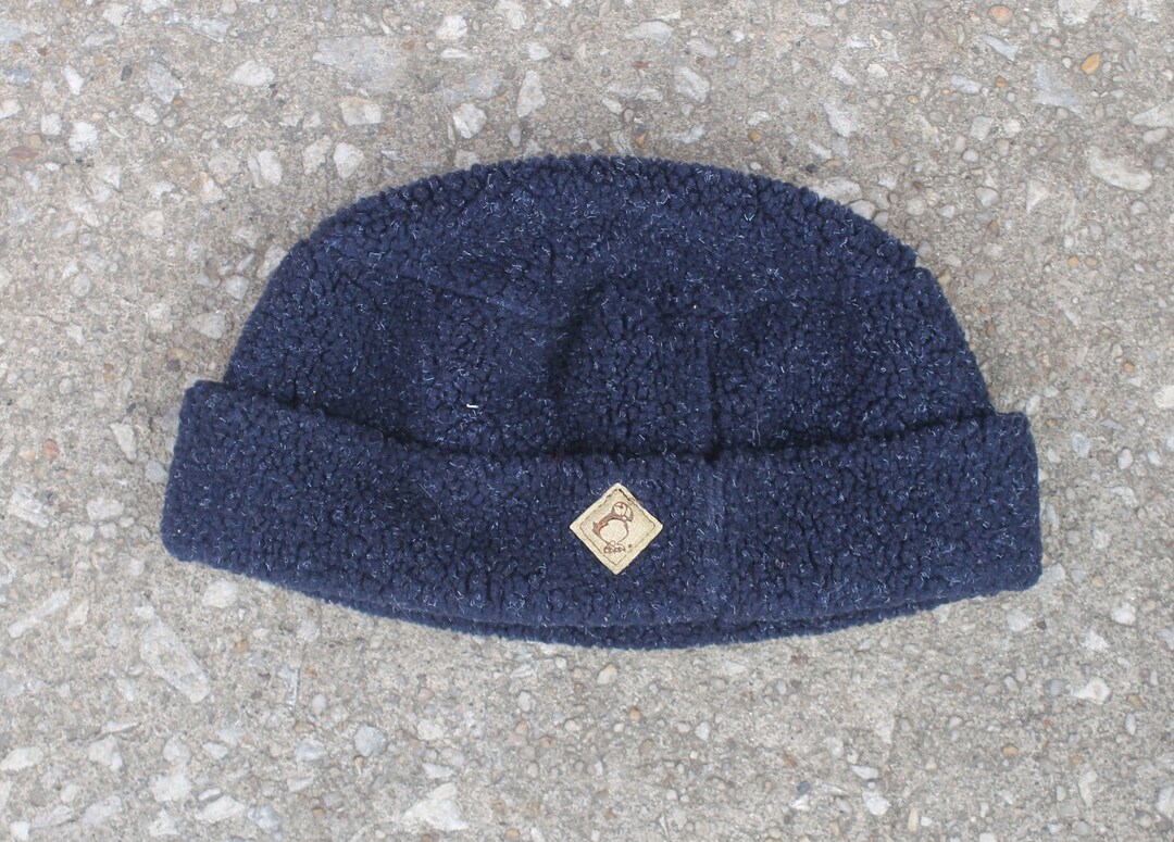 Vintage Navy Blue Deep Pile Fleece Puffin Bird Logo Patch Snowboard ...