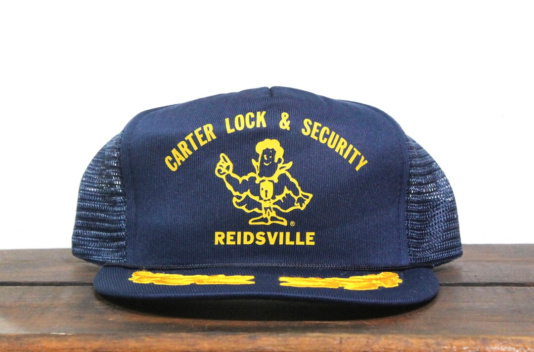 Vintage Snapback Trucker Hat Baseball Cap Carter Lock & Security ...