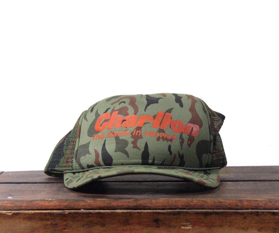 Vintage Camo Trucker Hat Snapback Hat Baseball Cap Charlton Brothers ...
