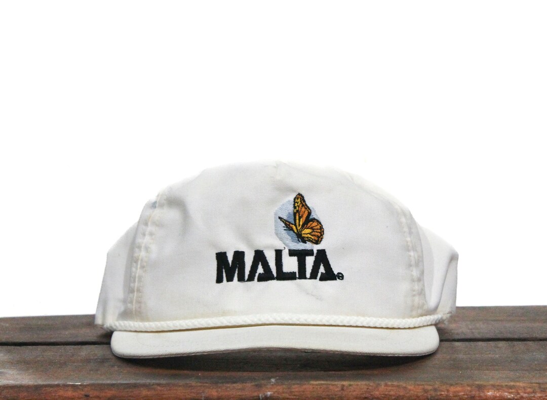 Vintage Distressed Malta Logo Butterfly Trucker Hat Strapback Baseball ...